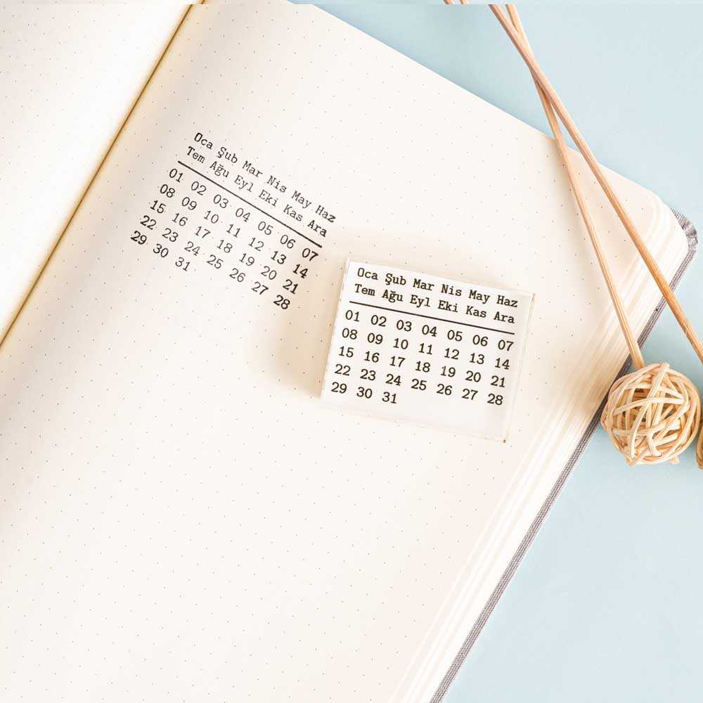 Yıllık Takvim Bullet Journal Mührü Bullet Journal Mühür - BJ-651 – Mühürce